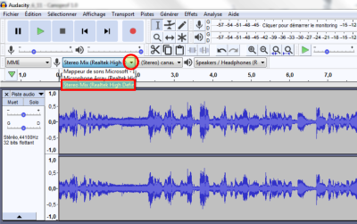 Prise en main du logiciel Audacity